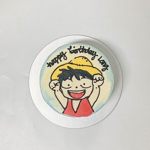 Luffy One Piece Korean Style Cake | Caramelloz