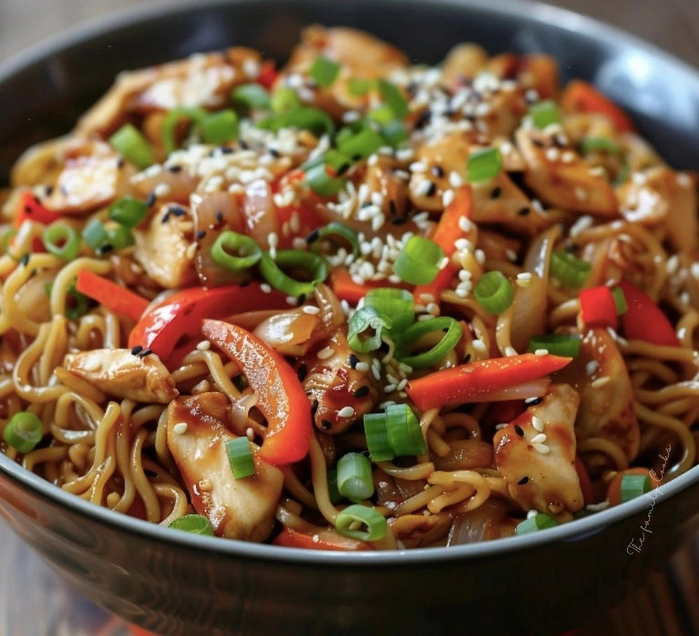 Chicken yakisoba