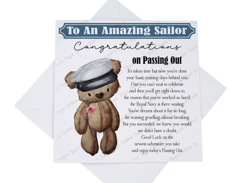 Congratulations on Passing Out Card, Royal Navy Sailor Card with Poem ...
