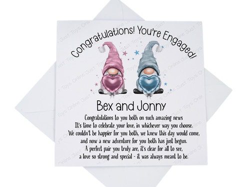 Gonks Personalised Congratulations on your Engagement Poem Card | Just ...