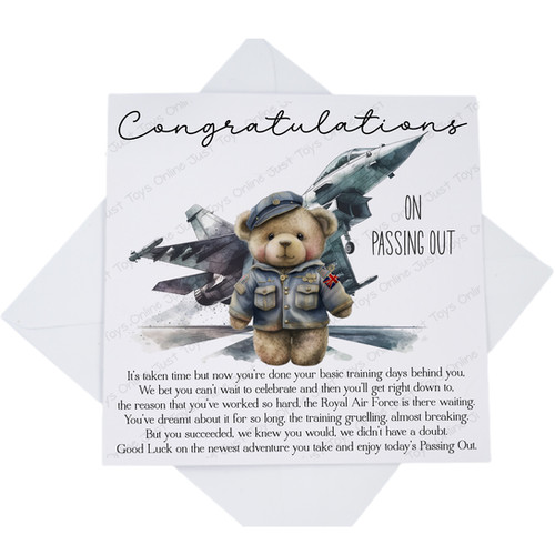 Congratulations on Passing Out Card, RAF Fighter Grey Jet Plane Card ...