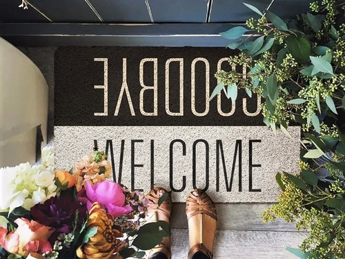 Goodbye Welcome Outdoor PVC Coil Mat (90cm x 60cm)