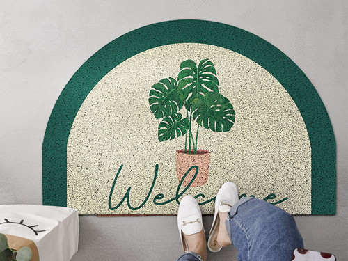Welcome Half Round Coil Mat | Mint Home