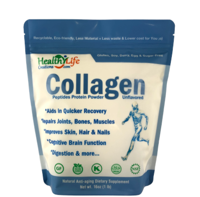 Bovine Collagen Peptides Powder (16 oz) Unflavored Quick Dissolving