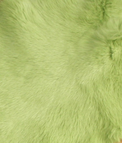 5x Lime Green Fur Pelts | englishrabbitfur