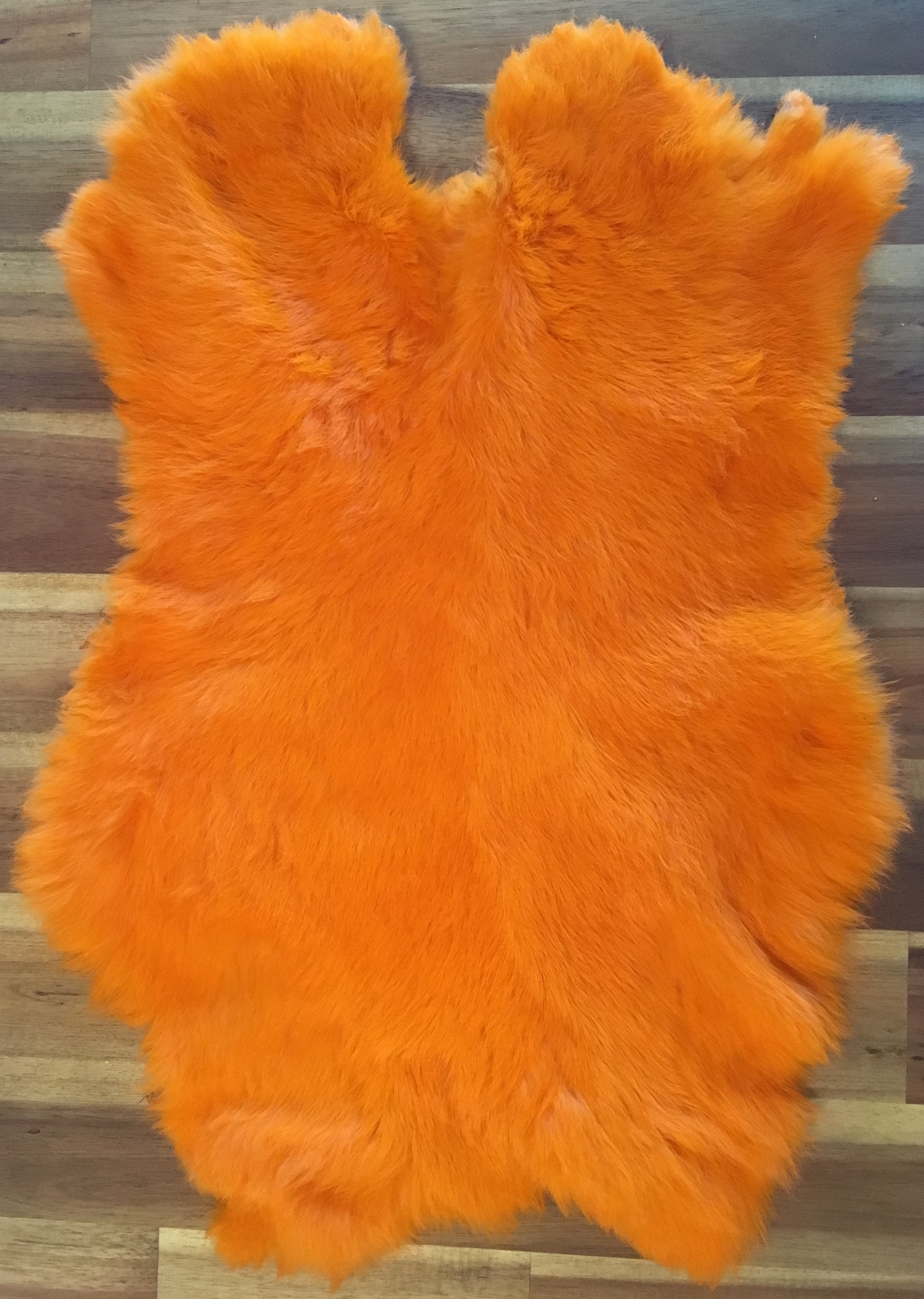 1x Orange Fur Pelt | englishrabbitfur