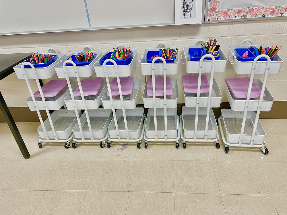 Classroom Crafting Carts