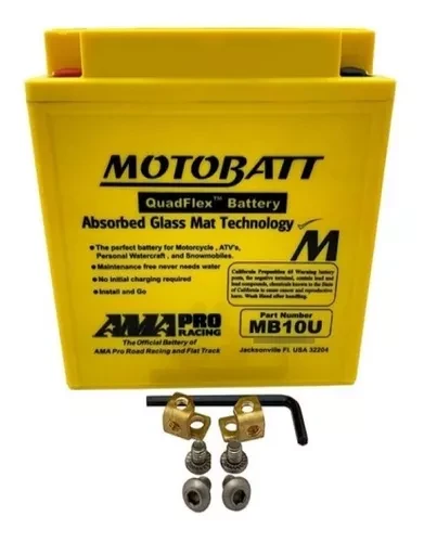 Bateria Motobatt MB10U 14AH AGM USA | Comodoro Baterias.