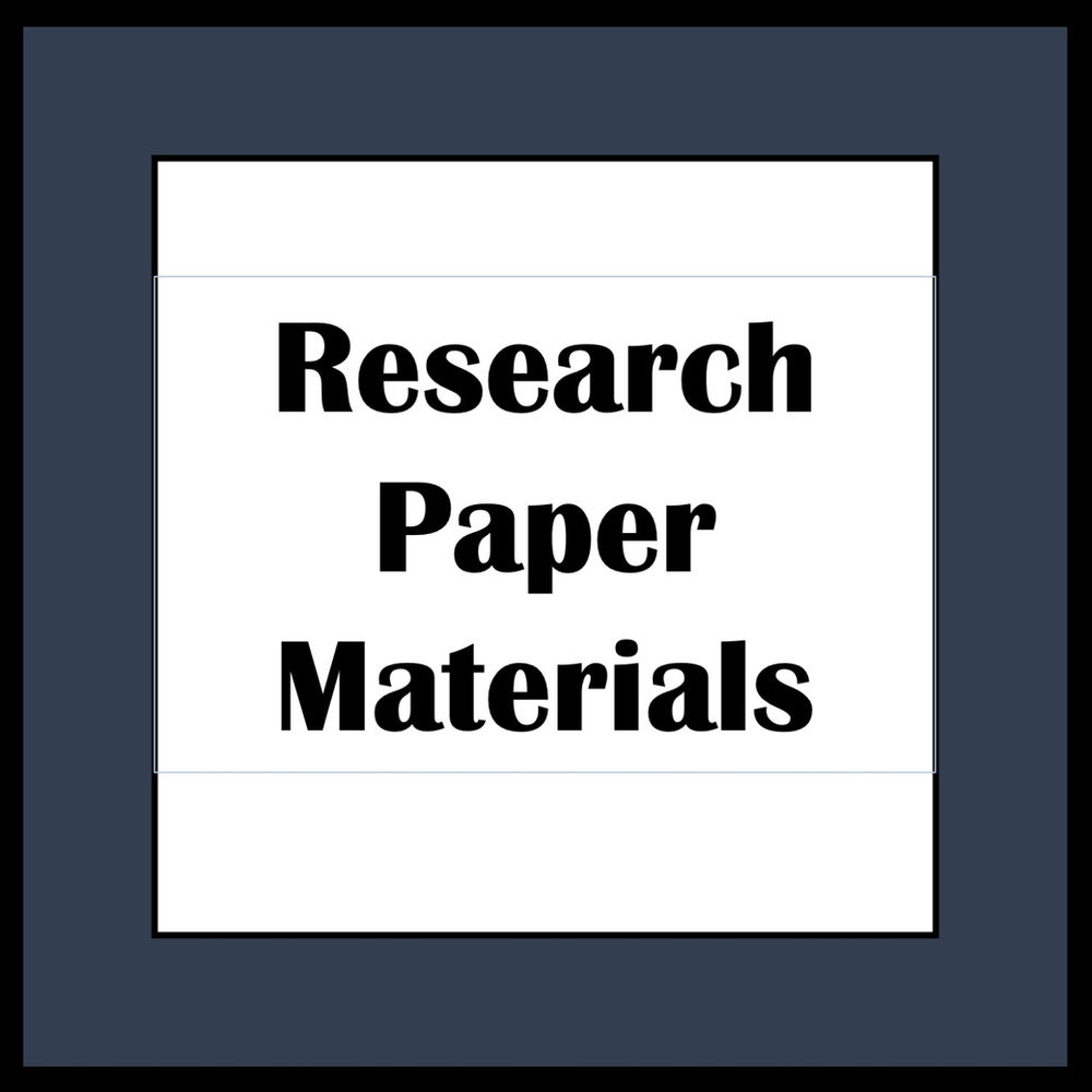 Research Paper Materials
