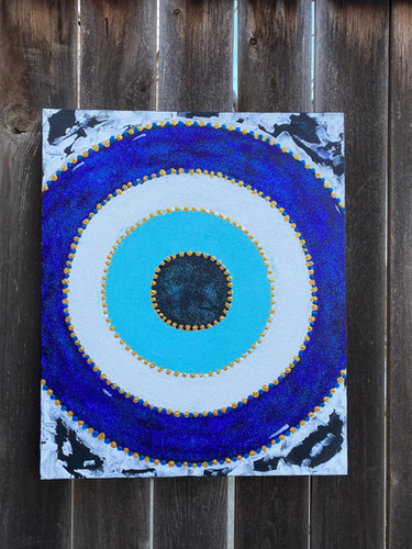 Evil Eye Painting Canvas Art| Sami Art Studio
