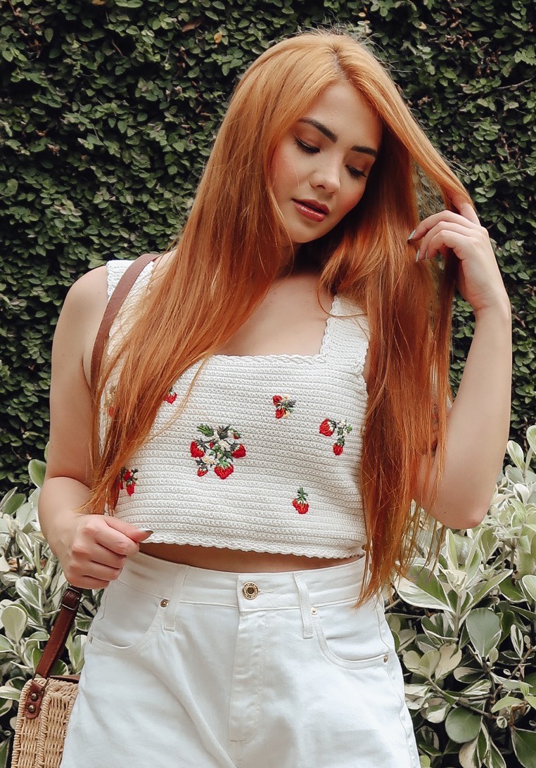 Strawberry Cropped Top