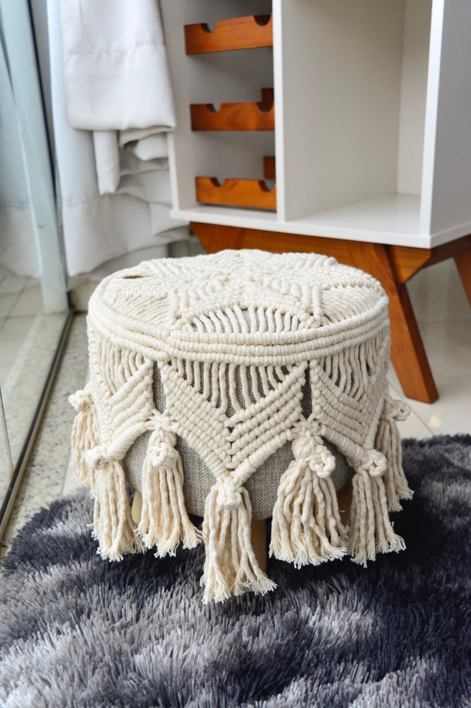 Macramé Stool Cover