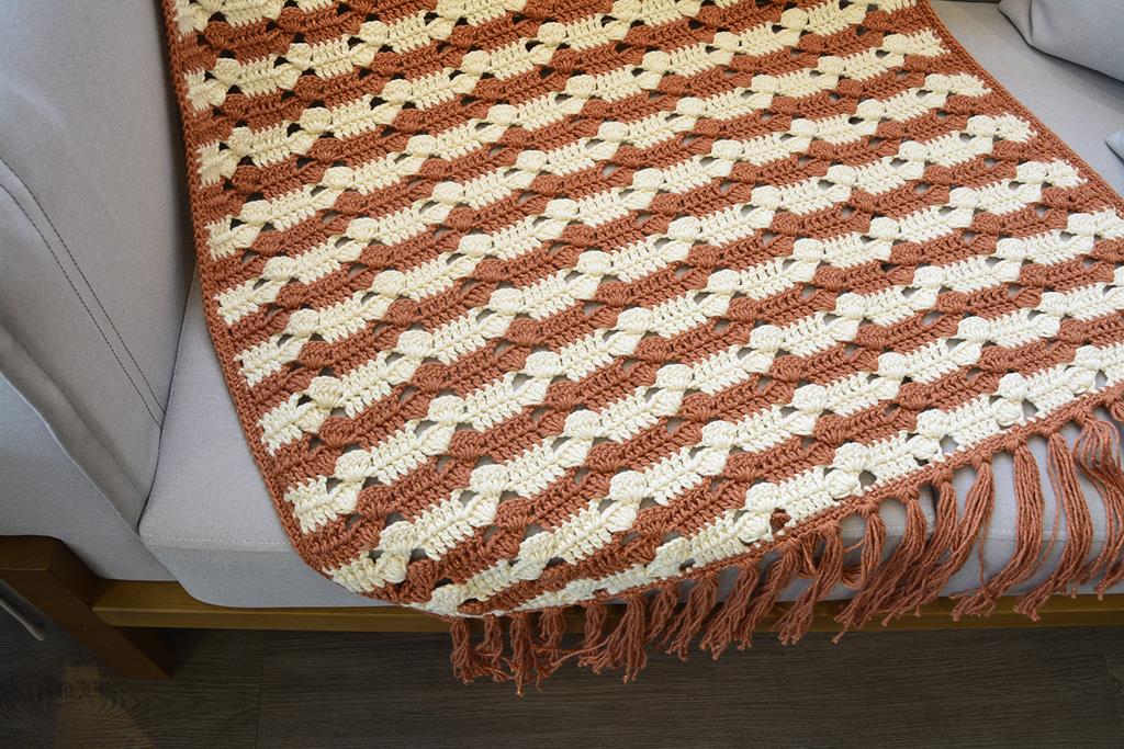 Natural Cotton Copper Throw