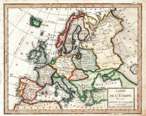 1799 Map - "Carte de L' Europe" | Hudson-John Gallery