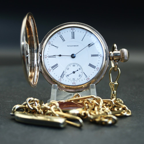 Antique Waltham 17J Gold Filled Full Hunter Pocket Watch | Time Pocket ...