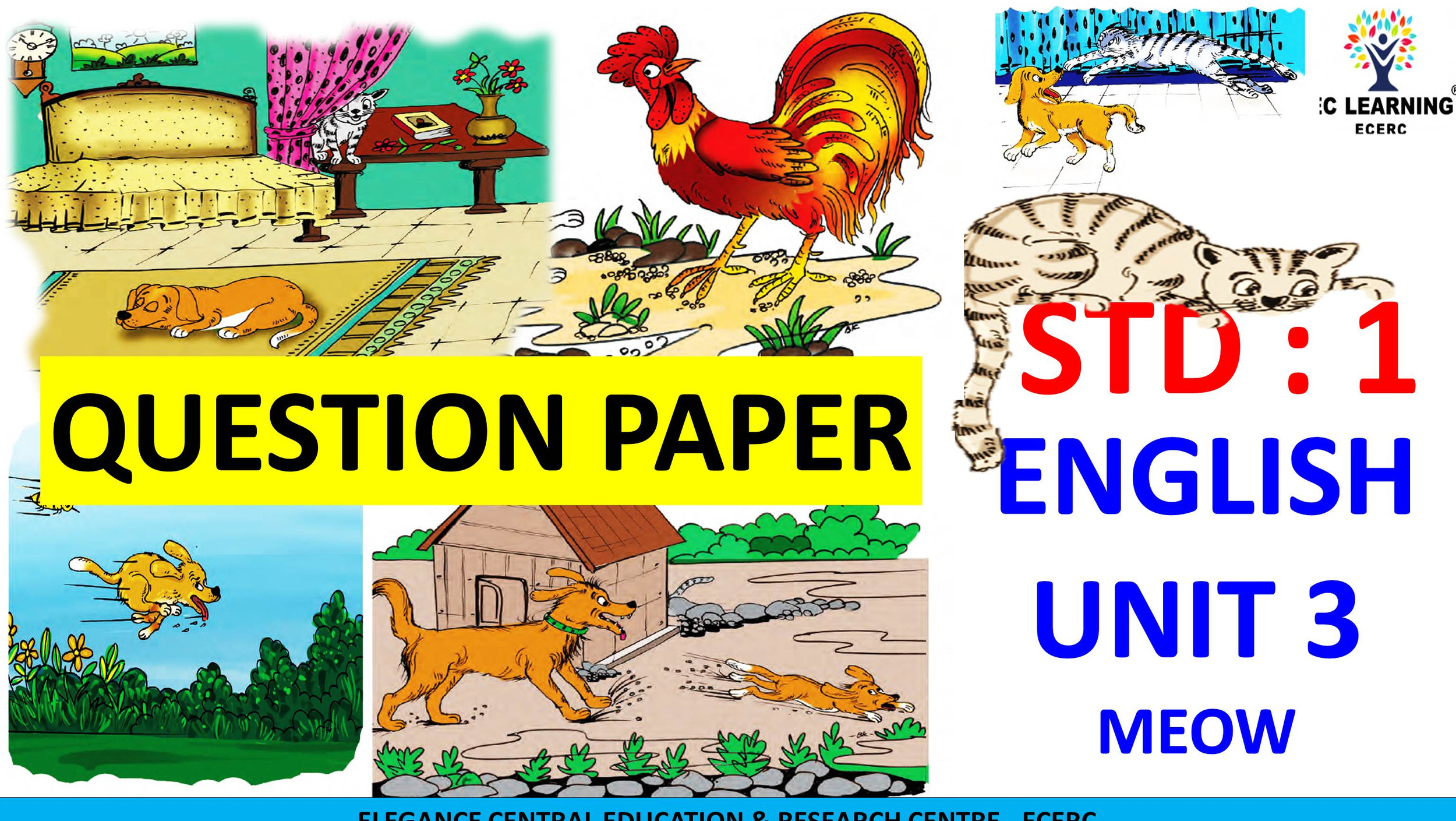 Engaging Std 1 English Unit 3 Meow | Question Paper For Kids