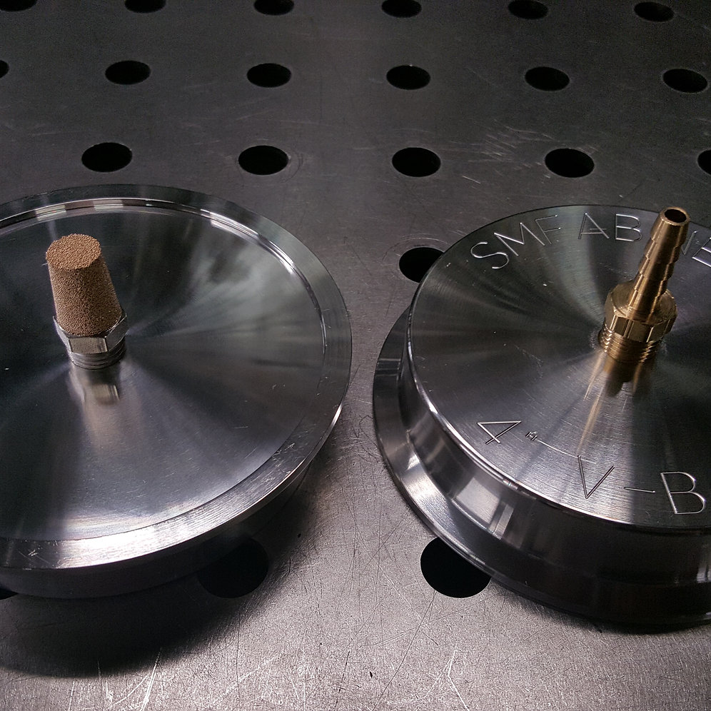 Aluminum 4" V-Band Back Purge Cap / Heat Sink ( Single Cap or Set of 2 ...