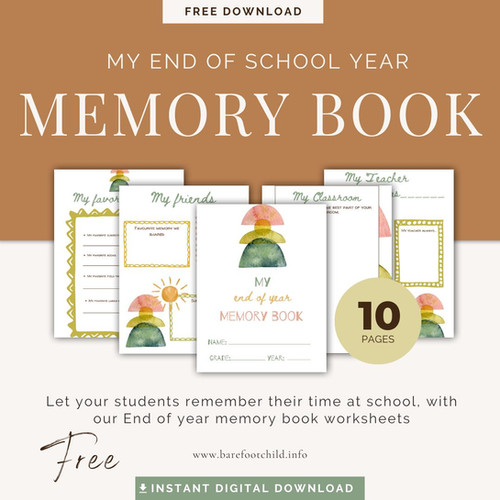 End of school year memory book | BarefootChild