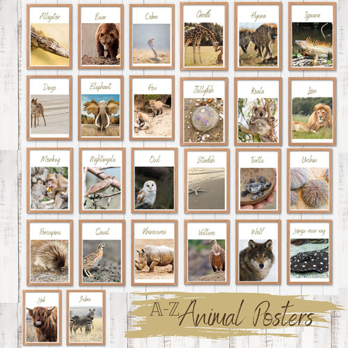 A-Z animal posters | BarefootChild