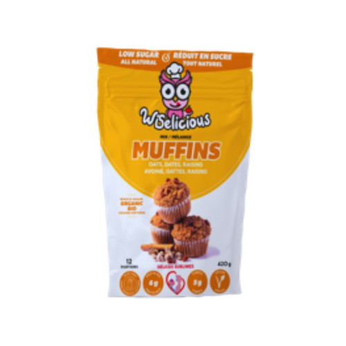 Muffins Avoine, dattes et raisins | Ali-Monde Ltee