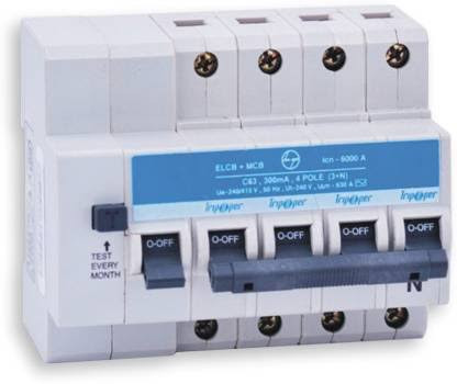 L&T SwitchGear ELCB+MCB (RCBO) 63A,4P,100mA,6KA,Curve | NEWJASPAL ...