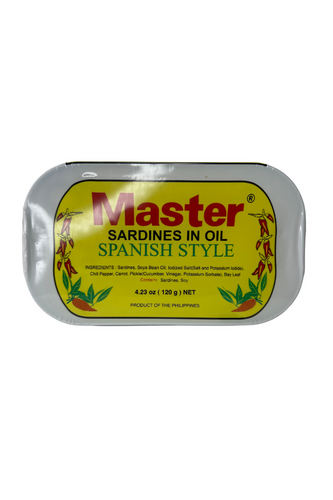 Master Sardines in oil Spanish Style 4.23oz | ManilaHK Store