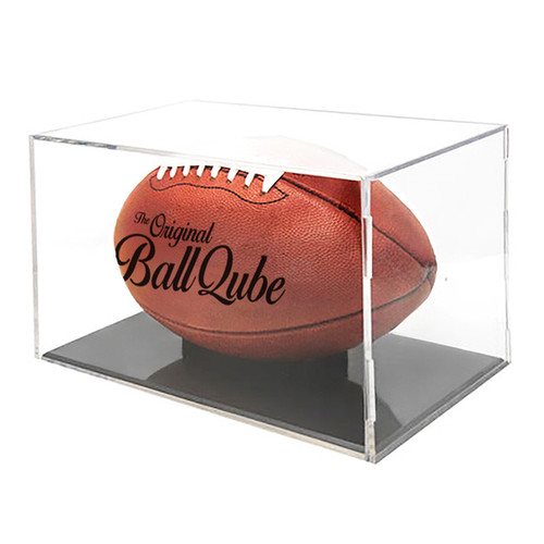 BLACK BASE GRANDSTAND FOOTBALL DISPLAY CASE | BallQube
