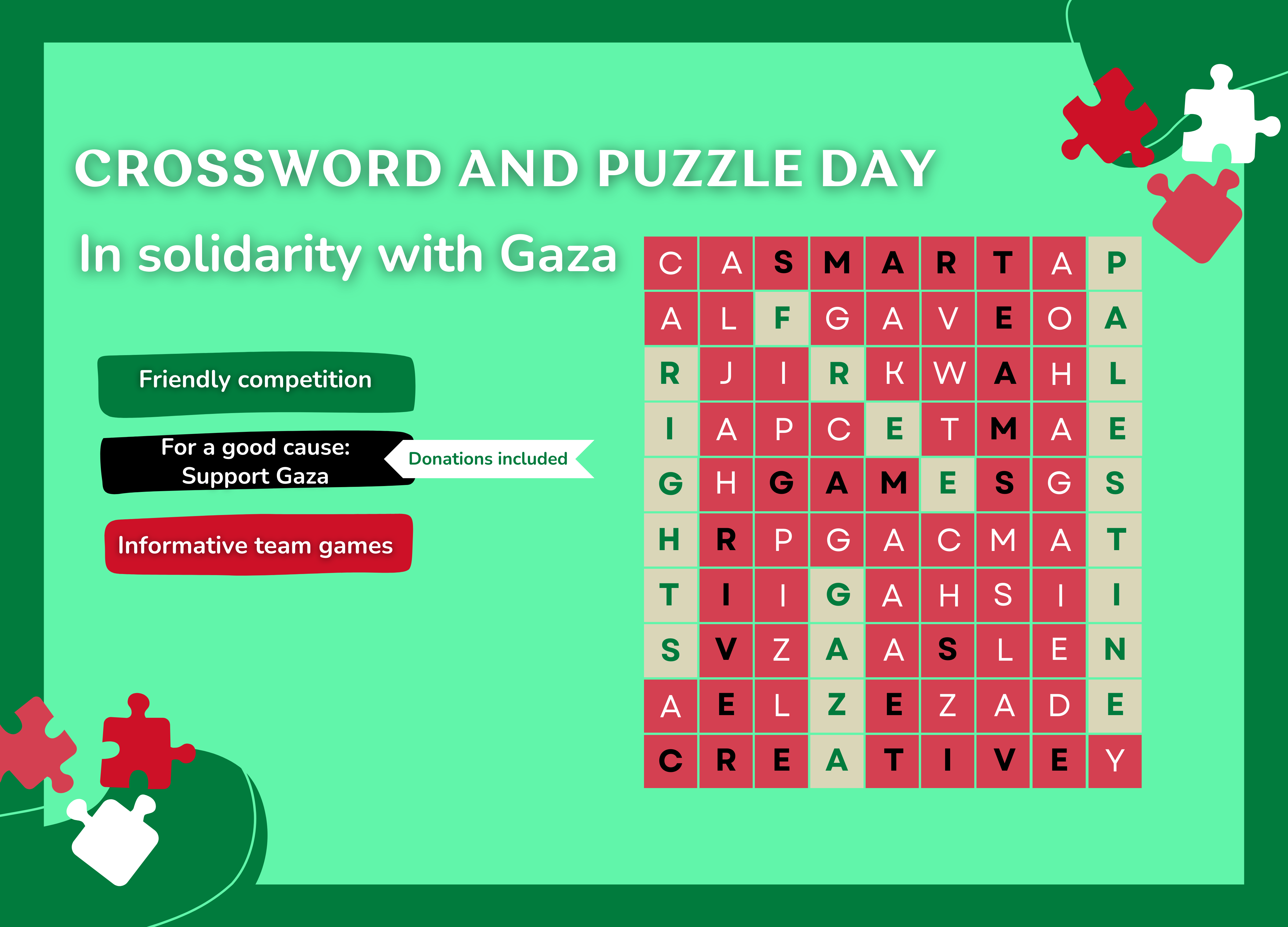 Crosswords Puzzle Event! Stand with Gaza | Actness