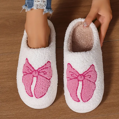 Pink Bow Slippers | New Lee Made