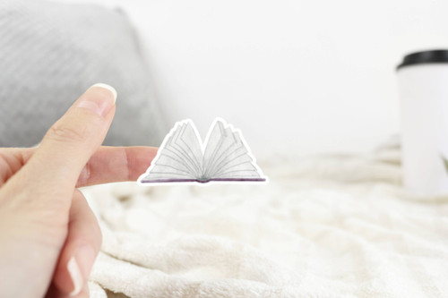 Wide Open Book Sticker | Hilldan Creations