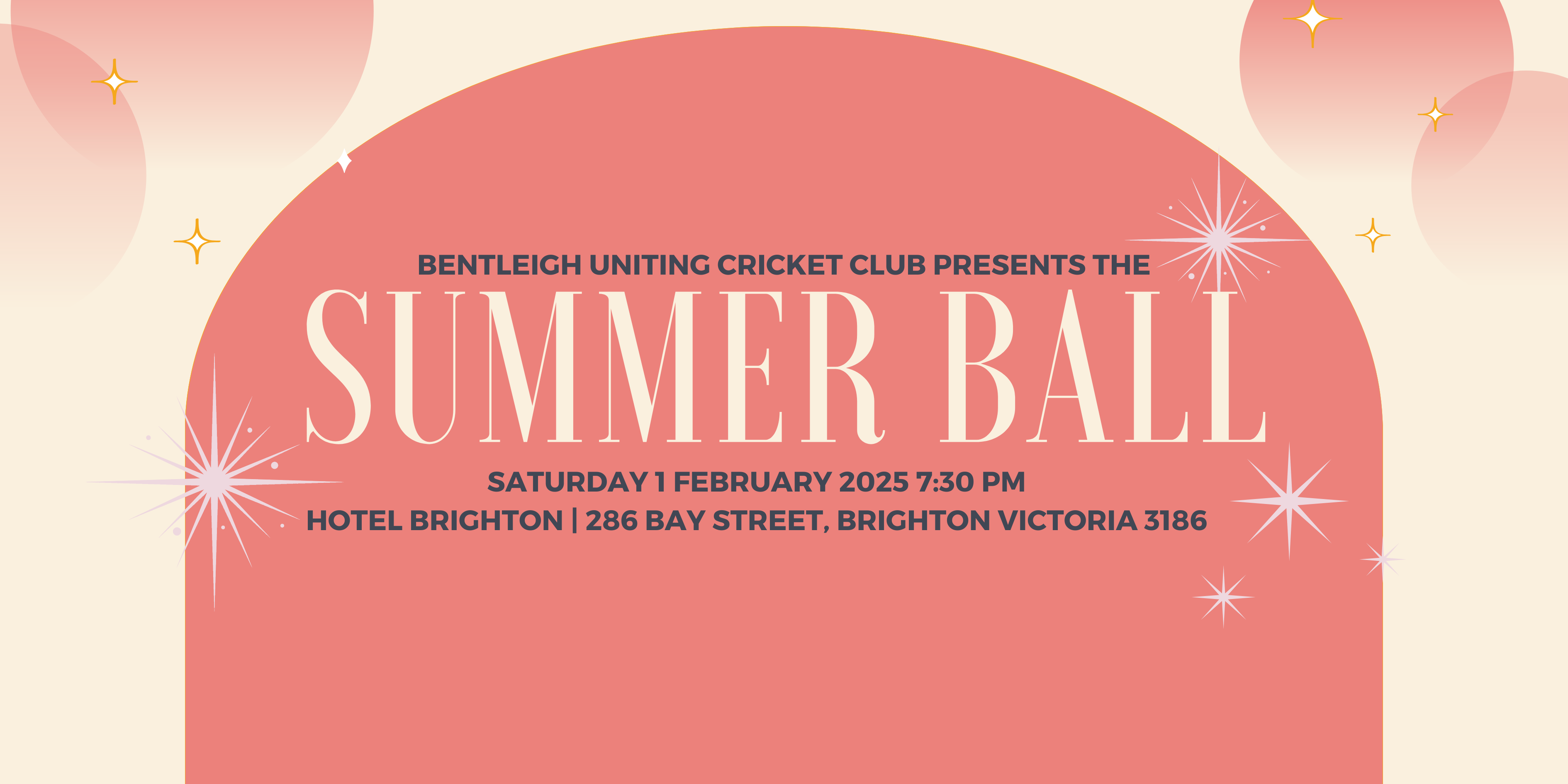 2025 Summer Ball | Bentleigh Uniting CC