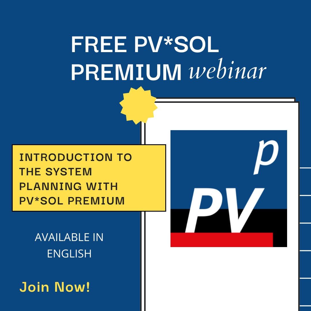Free PV*SOL premium Webinar | My Site