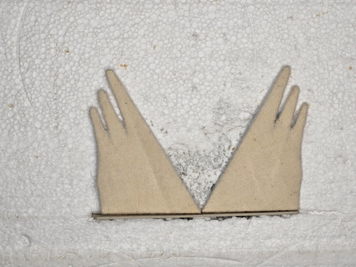 Reproduction WW2 Italian RSI Collar Tabs White Sew-On Feathered Ends ...