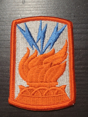 Original US Army 187 Signal Brigade Unit Merrow Edge Patch 811 | FlakWeasel