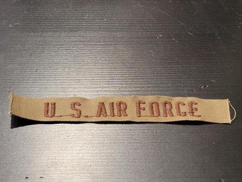 Gulf War US Air Force Name Tape Embroidered Canvas Tan and Brown 868 ...