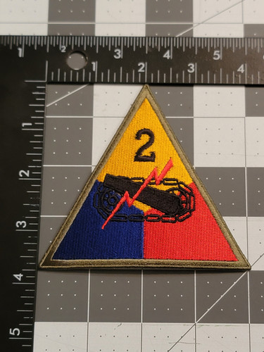 Reproduction WW2 US Army Second 2 Armored Division Patch Armor 1078 ...