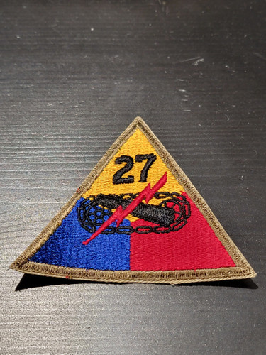 Original WW2 US Army Armor Triangle 27 Armored Division Patch 751 ...