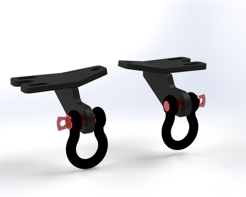 Front Tow Towing Hooks Kit Set For Jeep Liberty 2002-2007 | AXION PARTS