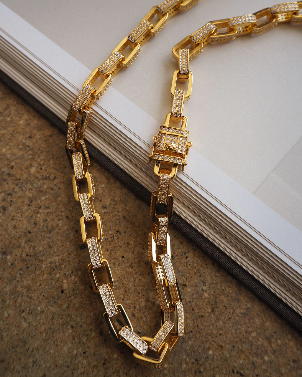 Luv AJ | Boxy Pave Chain Necklace | Shop Smith & Main