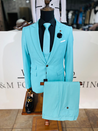 Tiffany Blue Suit | M&M Formal Clothing