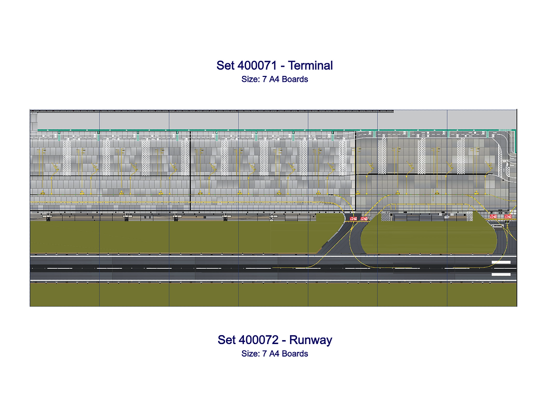A4 LCY MODEL AIRPORT 40007 (FULL SET INCL BUILDINGS & RUNWAY) 1/400 ...