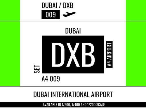 A4 AIRPORT AIRPORT CODES SERIES -DXB 1/400 | wings400