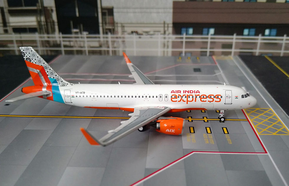 AIR INDIA EXPRESS A320 NEW LIVERY VT- ATD 1/400 BY PANDA MODELS | wings400
