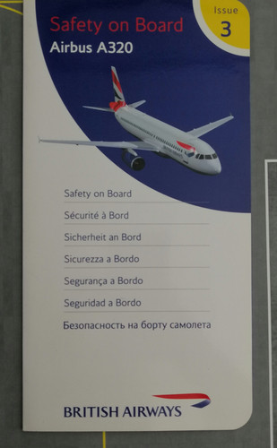 BRITISH AIRWAYS AIRBUS A320 SAFETY CARD | wings400