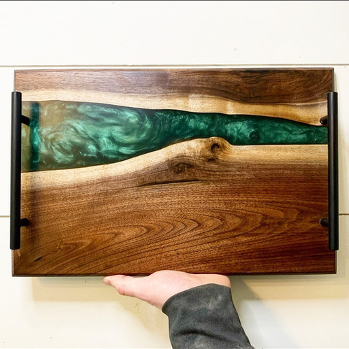 CUSTOM Epoxy River Tray | Worrilow Woodworking