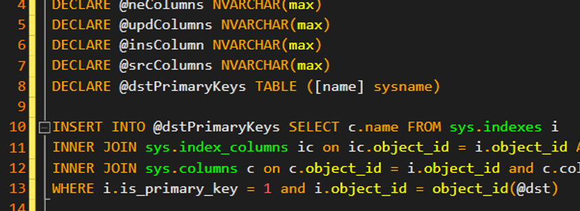 Dynamic SQL Merge Script for Generate Merge statement