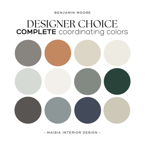Designer Choice Paint Palette Benjamin Moore | Maisia Interior Design