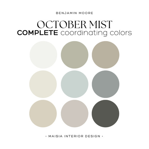 October Mist Benjamin Moore Paint Palette | Maisia Interior Design