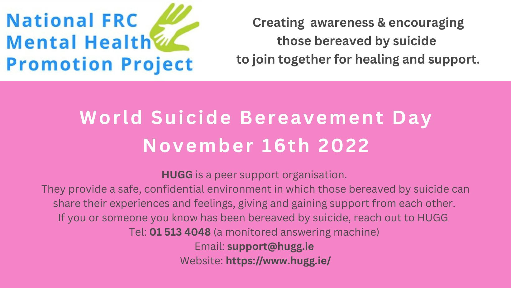 Suicide Bereavement Day 2022 | National Frc Mental Health Promotion Project