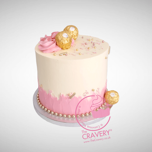 PINK AND WHITE CAKE | THE CRAVERY CAKES